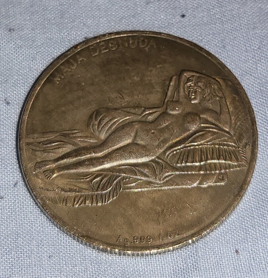 Mona Lisa Silver Coin Da Vinci Antique Art Work Medal Ancient Roman ...