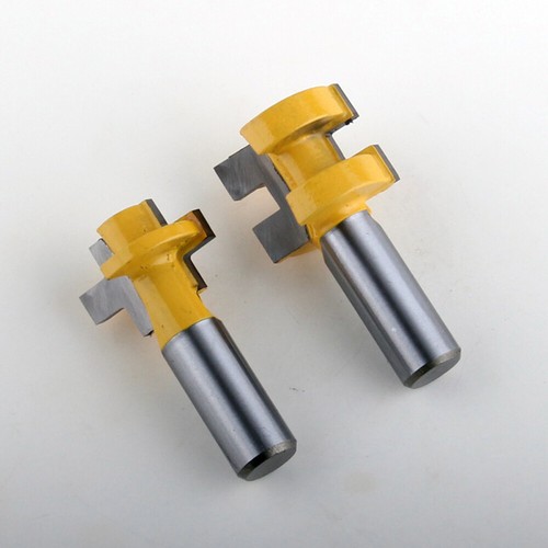 2pcs 1/2" Shank Mini Tongue and Groove Router Bit Set Woodworking ...