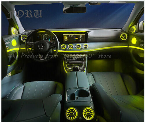 64 Colors LED Dash Vent Trim Climate Heat Air Vents Mercedes W213 ...