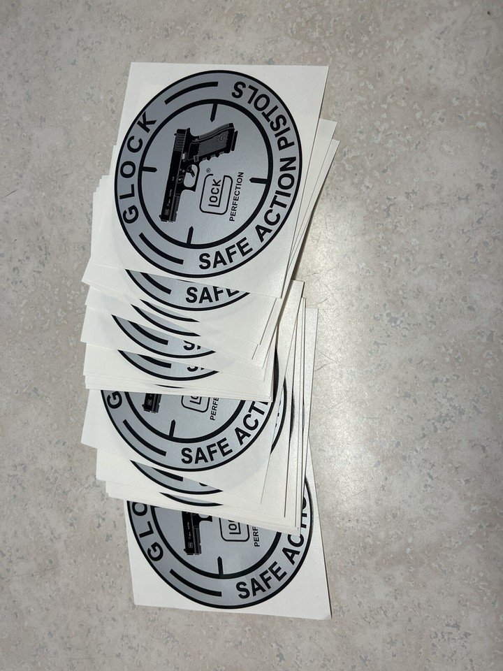 Glock OEM Safe Action Pistols Vinyl Sticker Decal 4" Total Of 20 New | eBay