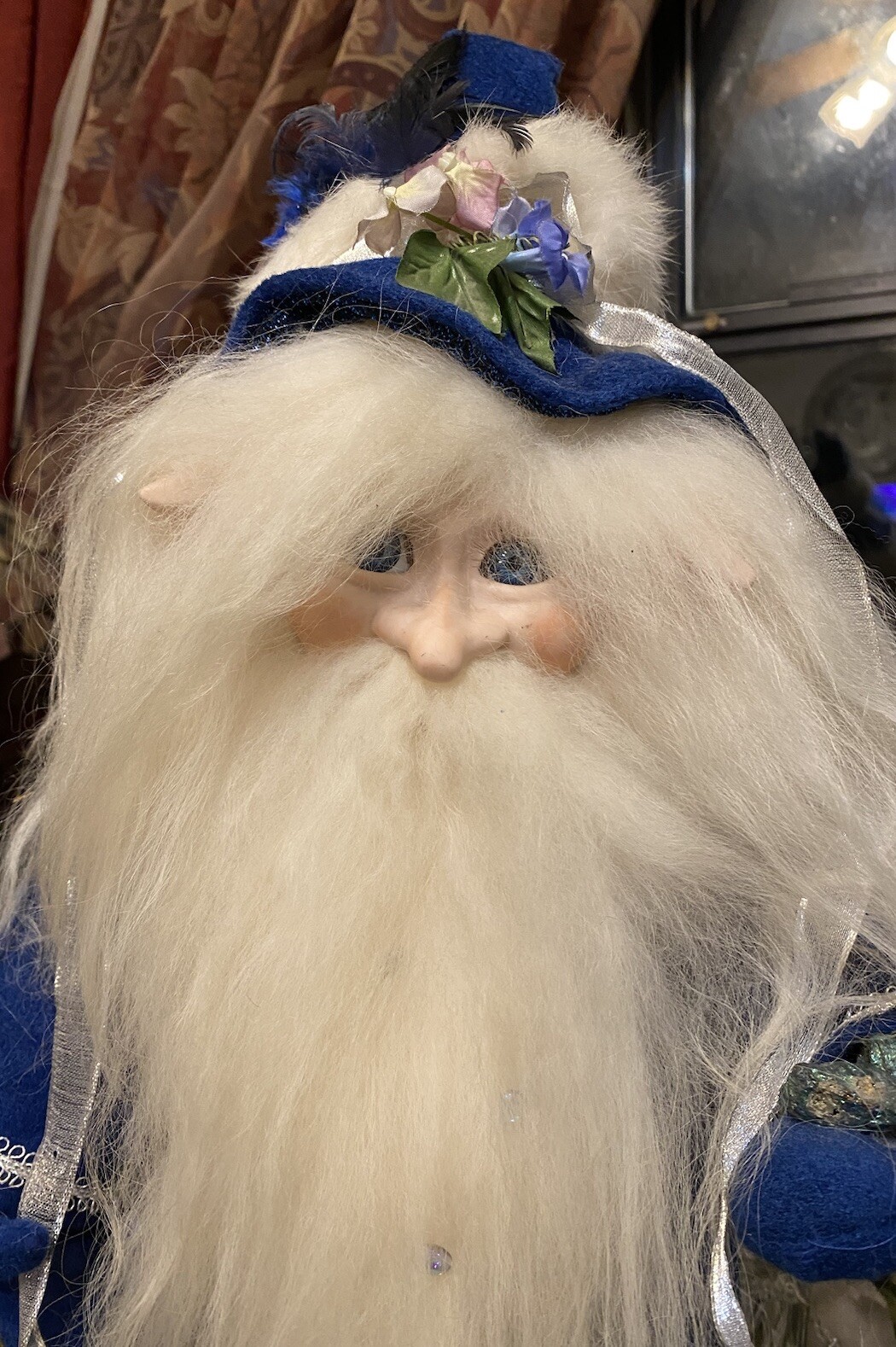 Signed RARE 2’ Porcelain Crystal Wizard Elf Retired Artist Carolyn Ann ...