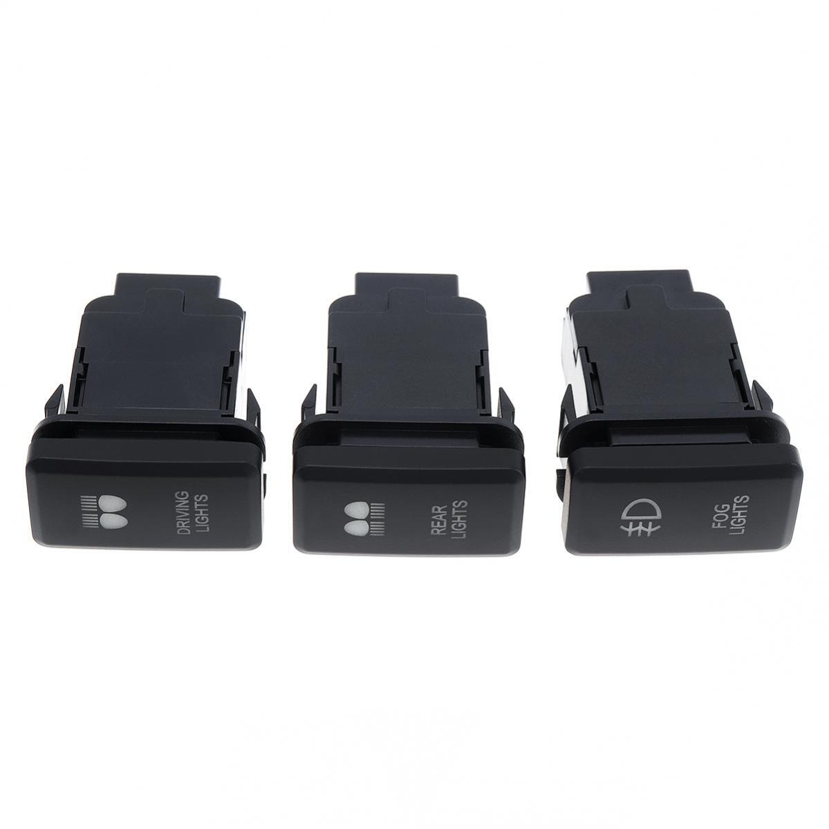 12V ON/Off Push Button Switch with Blue Backlight Fit for Toyota Rocker ...