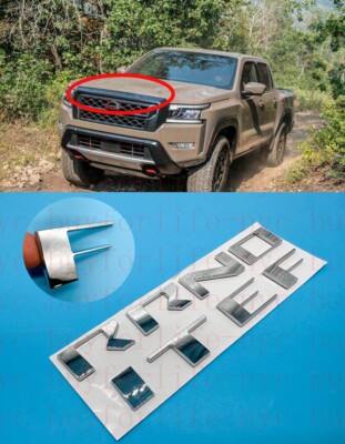 2022 Nissan Frontier Chrome Raised Letters Hood Grill Plastic Inserts ...