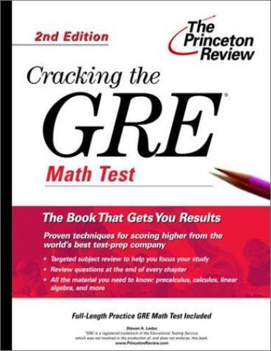 Graduate Test Prep Ser.: Cracking the GRE Math Test by Steven A. Leduc ...