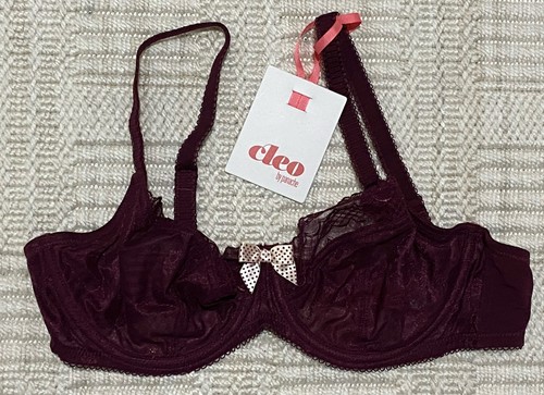 NEW Cleo by Panache Marcie Balconnet Underwire Bra #6831 Burgandy 36C ...