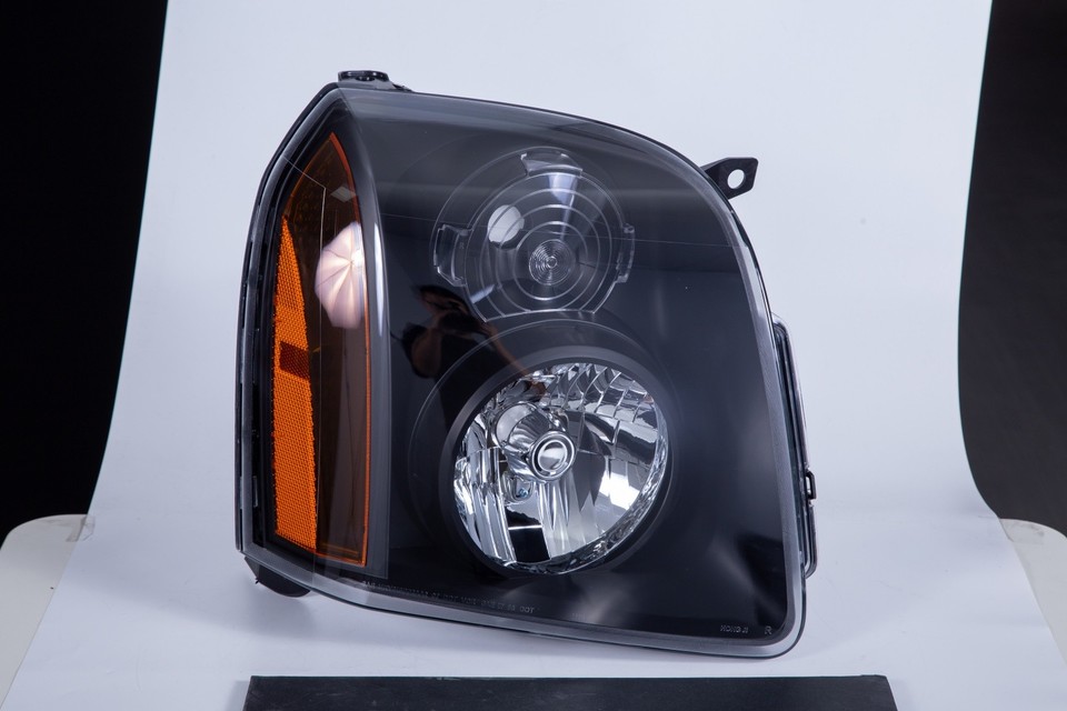 For 2007-2014 GMC Yukon XL 1500 2500 Headlights HeadLamps Black W ...