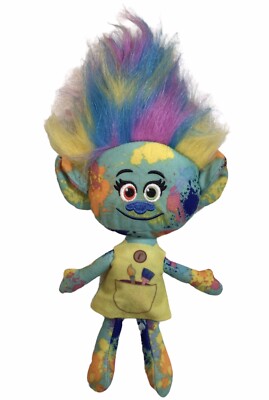 DreamWorks Trolls HARPER Painter Artist Paint Troll 12" Plush Doll ...