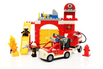 Lego Duplo Town Fire Set 6168 Fire Station 100% complete vintage 2012 ...