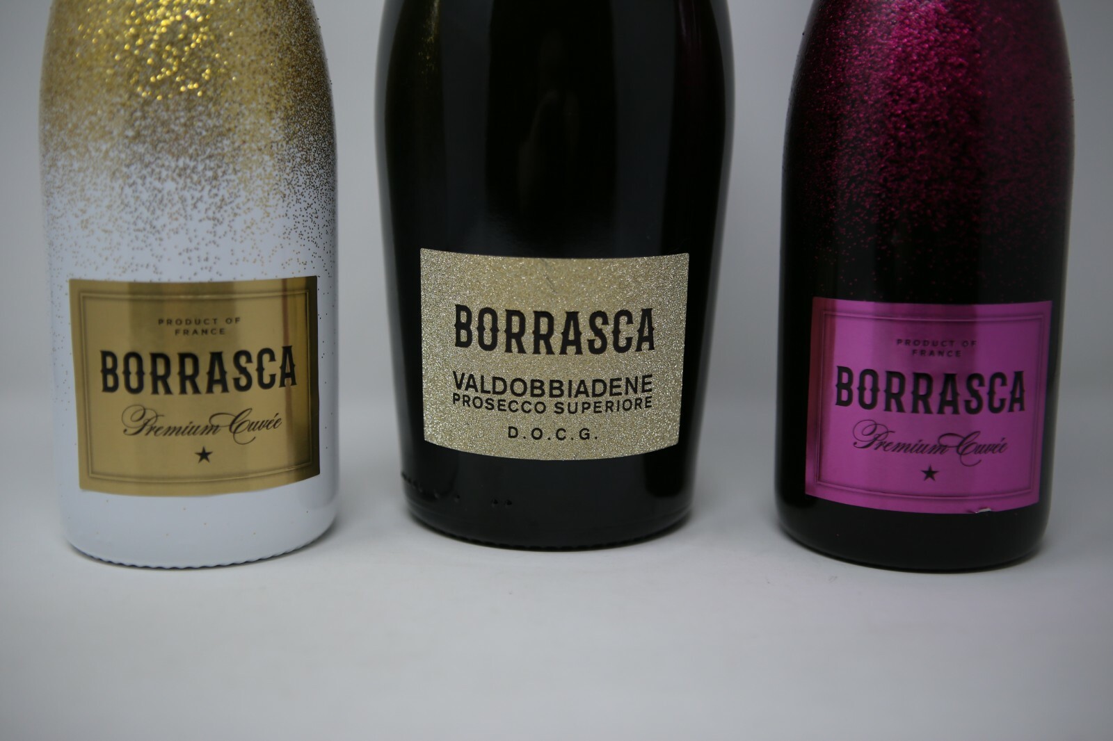 BORRASCA Champagne Prosecco Sparkling Wine Empty Bottle Set Of 3 | eBay