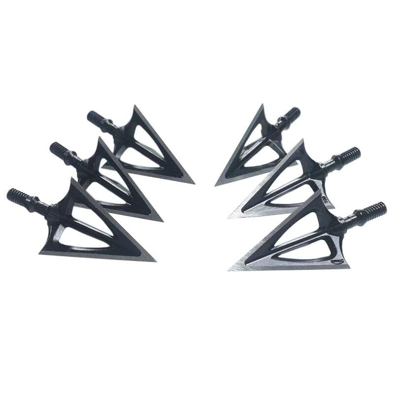 6/12pcs Black Archery Fixed 100Grain Broadhead Sharp ArrowHead ...