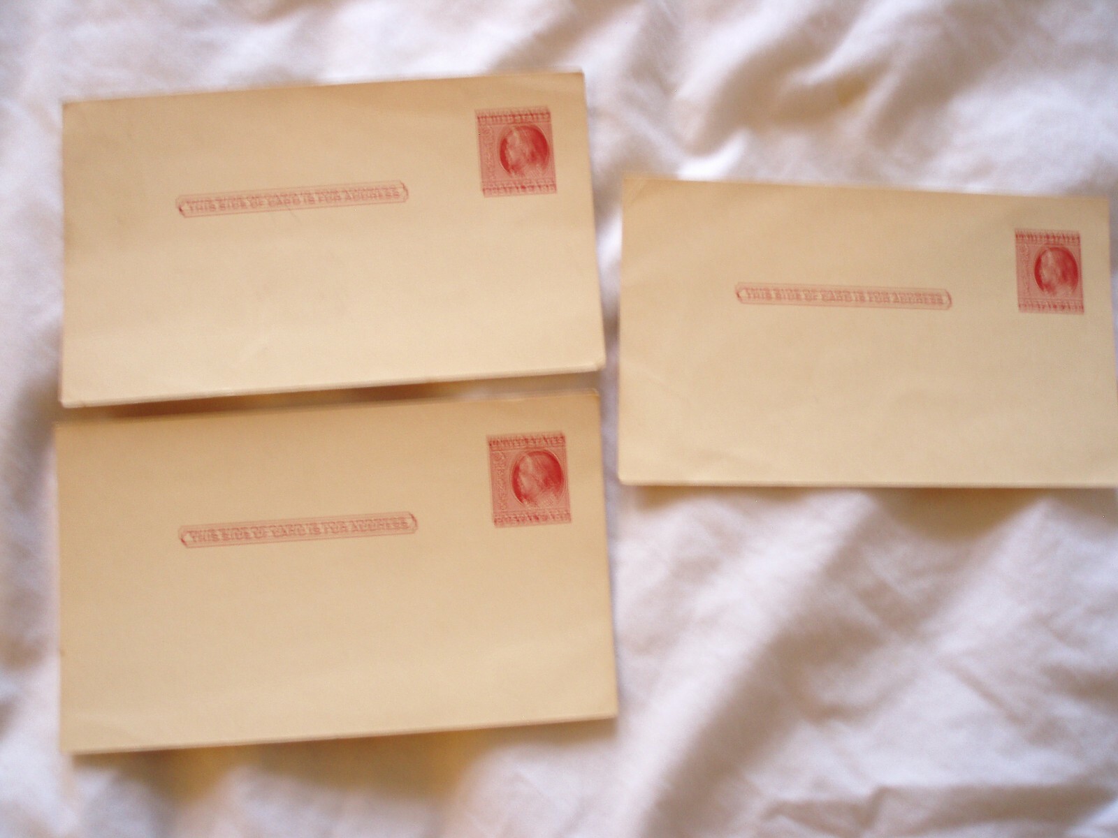 3 Thomas Jefferson-1 cent Post Card & 3 Benjamin Franklin 2 Cent Post ...