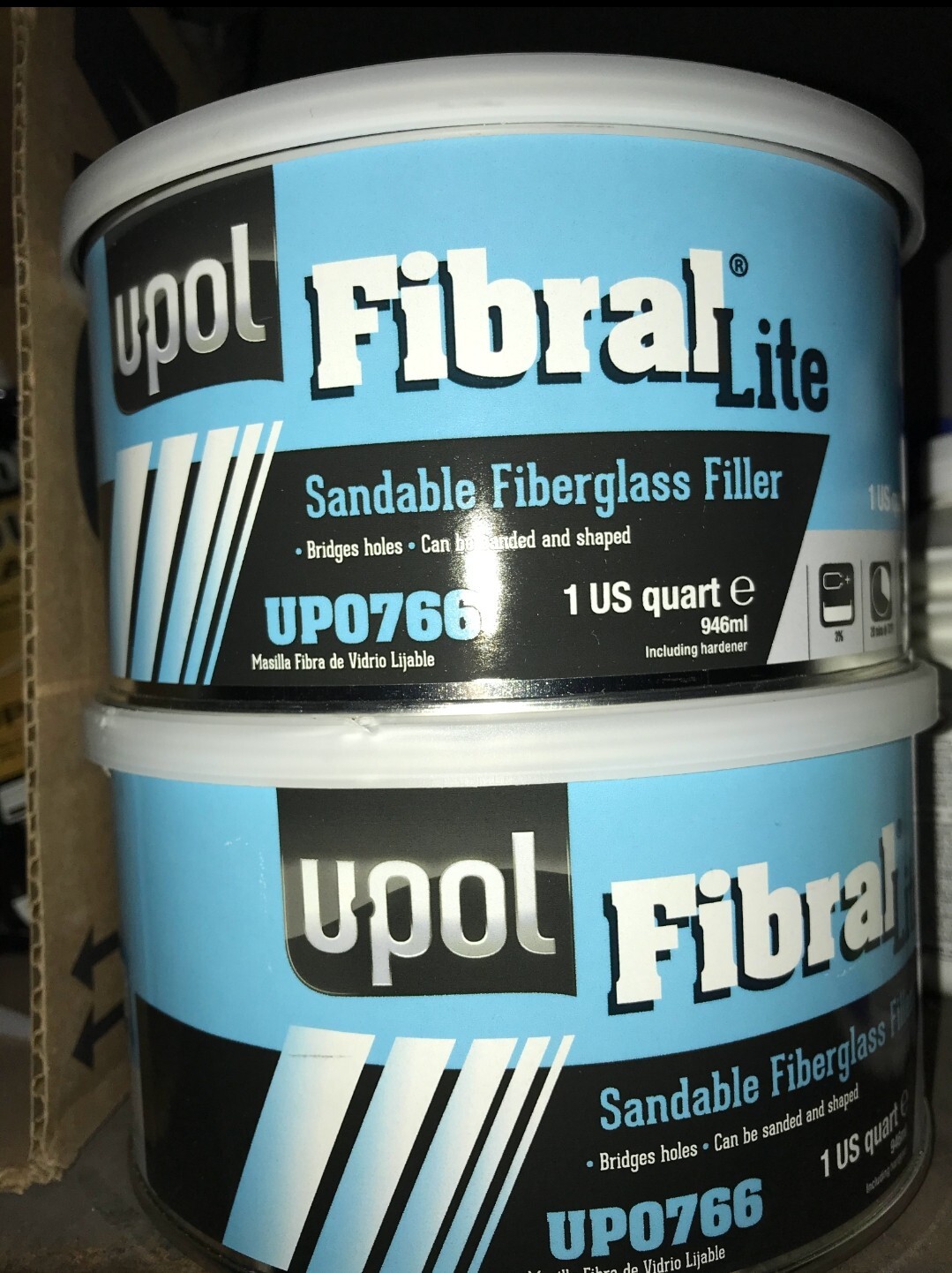 U-POL 766 Fibral Lite Sandable Fiberglass Auto Body Filler Paste QT UPOL UP0766 for sale online ...