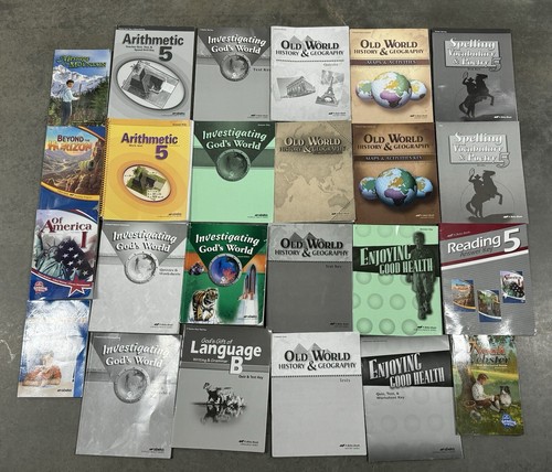 Abeka 5th Grade Curriculum Lot 24; Langauge, History, Arithmetic, God's ...