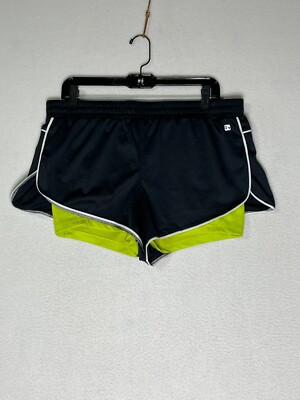 Hind Black Green Hydra Protect Solace Double Layer Running Shorts Women ...