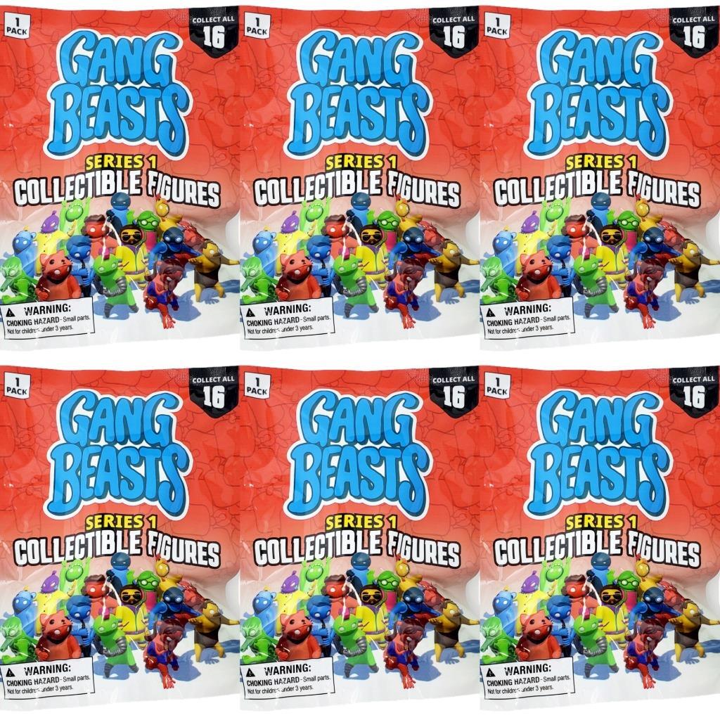 Gang Beasts Collectible Figures - Series 1 : Lot of 6 Sealed Blind Bags ...