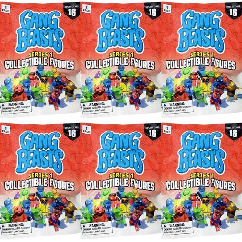 Gang Beasts Collectible Figures - Series 1 : Lot of 6 Sealed Blind Bags ...