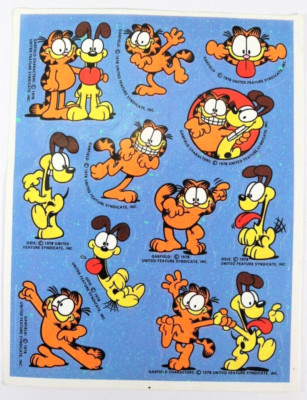Garfield & Odie - 1978 Sticker Sheet - Jim Davis Garfield | eBay