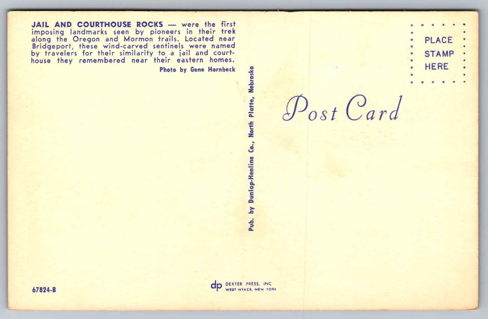 Postcard Jail & Courthouse Rocks Scotts Bluff National Monument ...