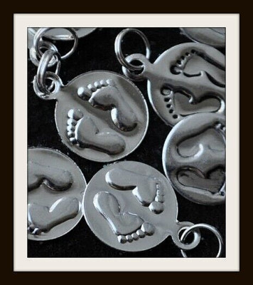 CELEBRATE IT Silver Baby Charms - SWEET BABY FEET - 20ct | eBay