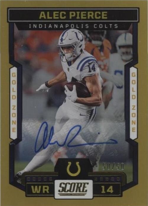 2023 Score - Alec Pierce #11 Gold Zone Signatures /50 (AU) for sale ...
