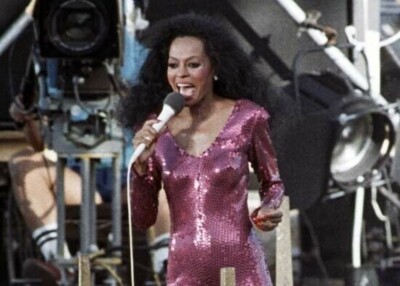 Diana Ross belts out number in concert in purple sequined dress 5x7 ...