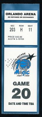 Penny Hardaway Leads Magic Win ~ 1999 NBA Lockout Game 20 Ticket Stub ...