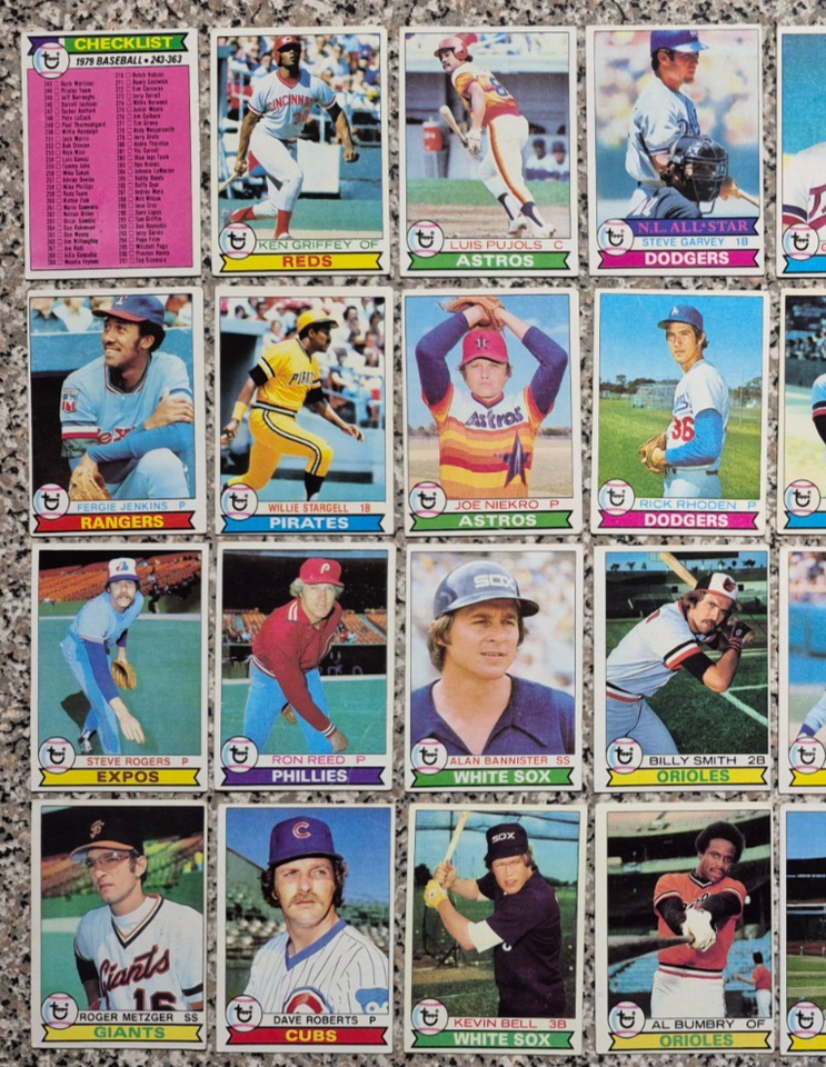 Topps Baseball Sports Trading MLB Card 30 Card Lot Old Vintage 1979 No ...