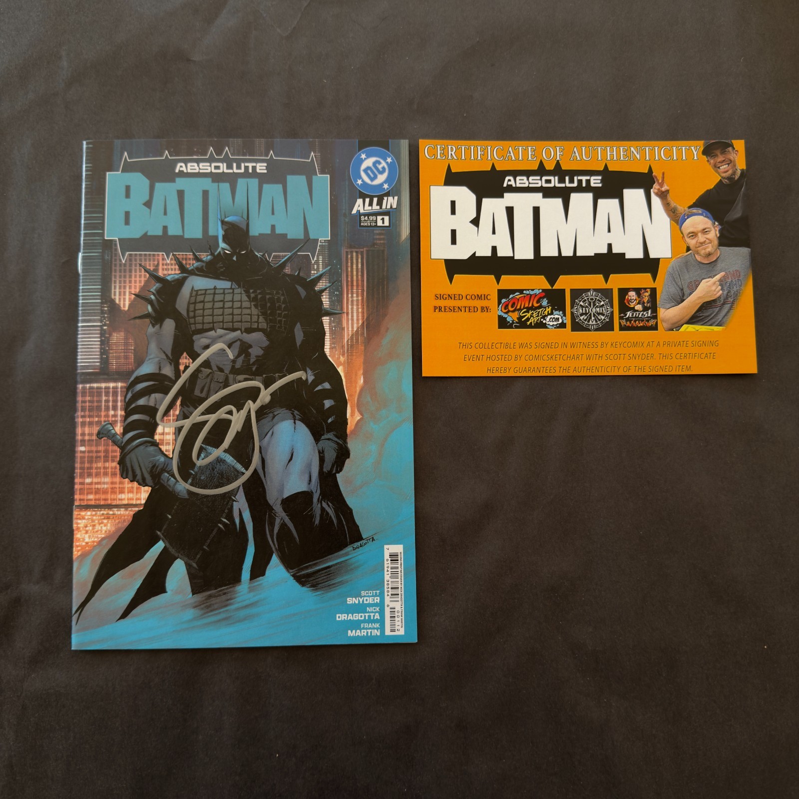 2024 DC ABSOLUTE BATMAN #1 COMIC BOOK 2nd PRINTING COVER SIGNED SYNDER ...