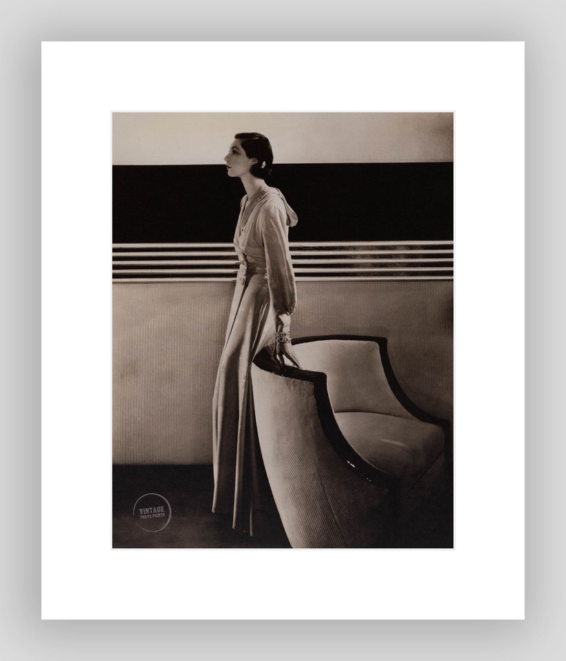VTG Edward Steichen Print Fashion Model Ilka Chase Dress Jewels 1933 ...