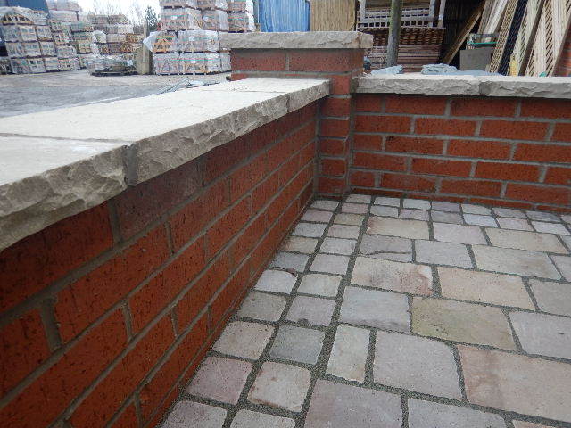 60cm and 90cm long stone wall topper, coping stone, 50mm deep with ...