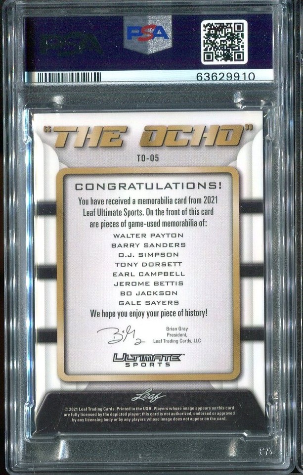 2021 Leaf Ultimate Sports THE OCHO- Payton, Sanders, Simpson, Jackson ...