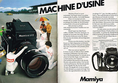 PUBLICITE ADVERTISING 084 1980 MAMIYA 645 appareil photo ( 2 pages) | eBay