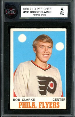 1970-71 OPC O-PEE-CHEE #195 Bobby Clarke Rookie KSA 5 EX Philadelphia ...