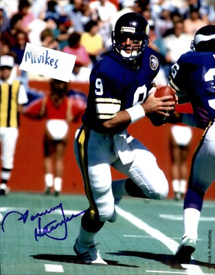 Tommy Kramer Minnesota Vikings Autographed Signed 8x10 Photo COA Rice ...
