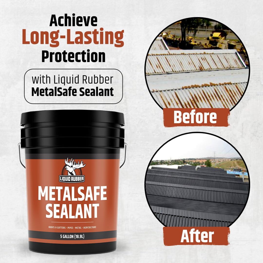 Liquid Rubber MetalSafe Sealant - Metal Roof Waterproof Membrane ...