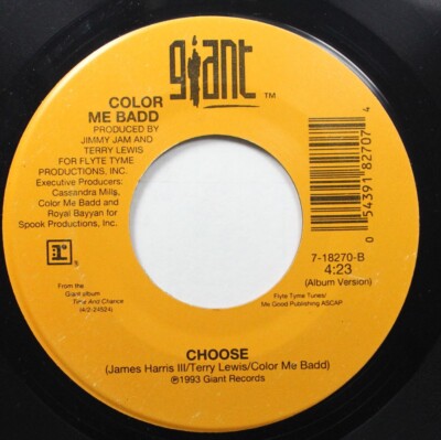 90S 45 Color Me Badd - Choose (Album Version) / Choose (Radio Edit) On ...