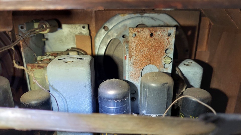 RCA Victor Art Deco 1942 Tube Radio Twin Trumpeter Model 55X Works | eBay