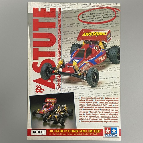 Tamiya Astute Auto Radiocomandata Rc Riko 1989 Vintage Retro Annuncio ...