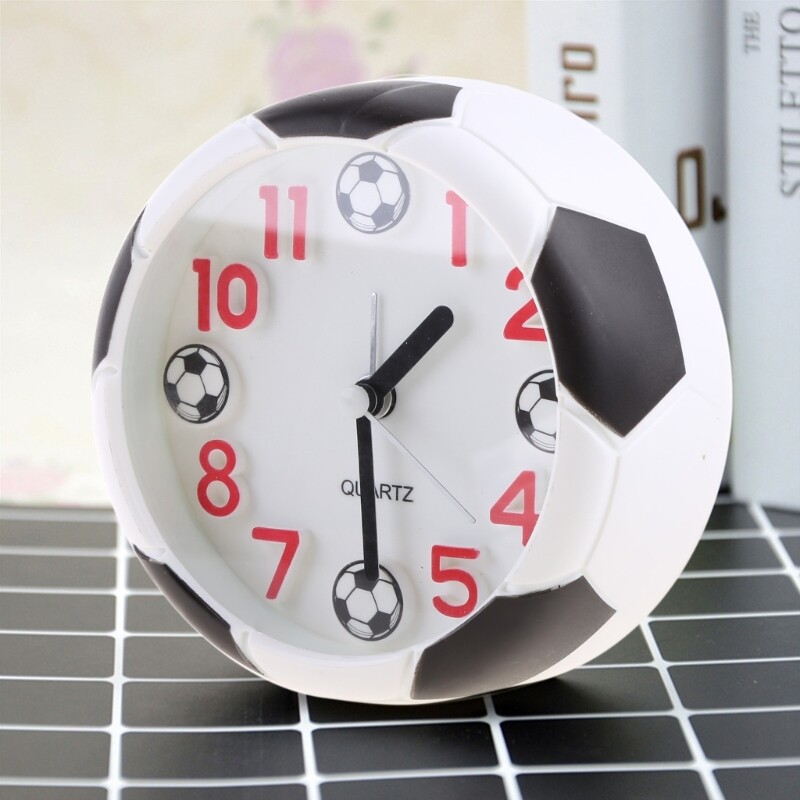 for Creative 3D Football Sport Alarm Clock Analog Digital Clock Analog ...