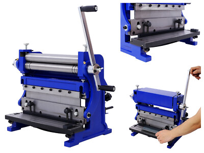 3-In-1 Sheet Metal Shear 12" Metal Brake Folder Slip Roller Machine 20 ...