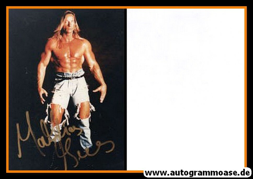 Autographe Film (USA) Matthias Hues 1990er Photo (Portrait Color Seins ...