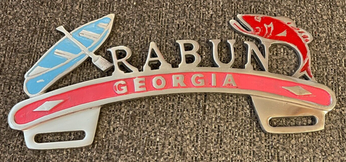 Cast Metal License Plate Tag Topper RABUN GAP GEORGIA | eBay