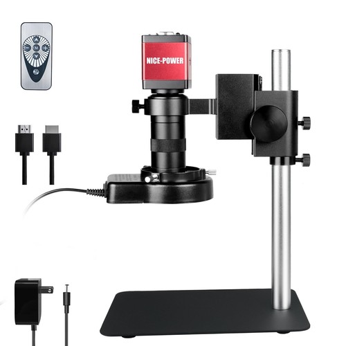 NICE-POWER Digital Microscope with Metal Base, 13MP 1080P HDMI VGA ...
