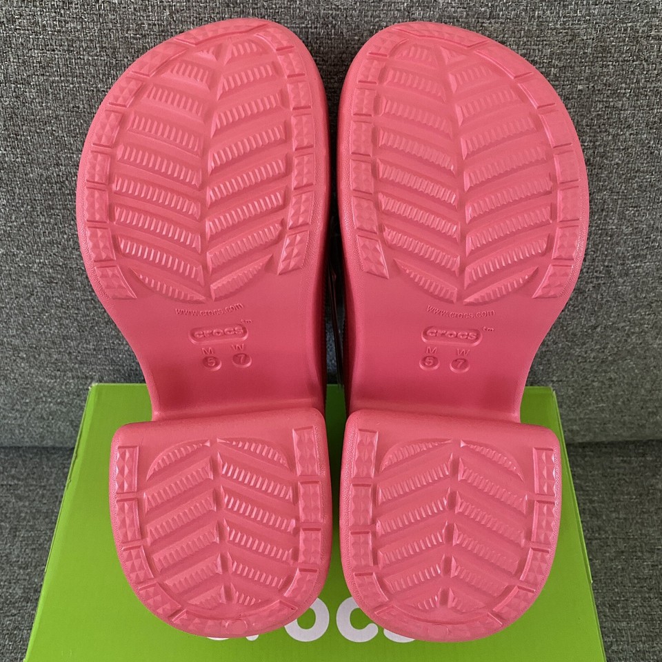 Crocs Siren Clog Heeled Platform Womens Size 7 Hyper Pink Barbie | eBay