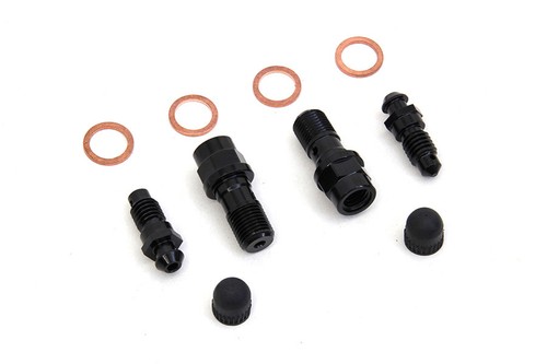 FLT Front Caliper Bleeder Screw Kit Black fits Harley Davidson | eBay