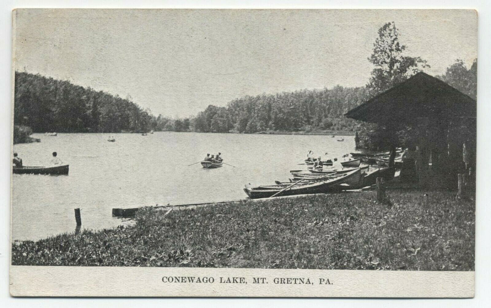 PA ~ Boaters on Conewago Lake MT GRETNA Pennsylvania 1909 Lebanon Co ...
