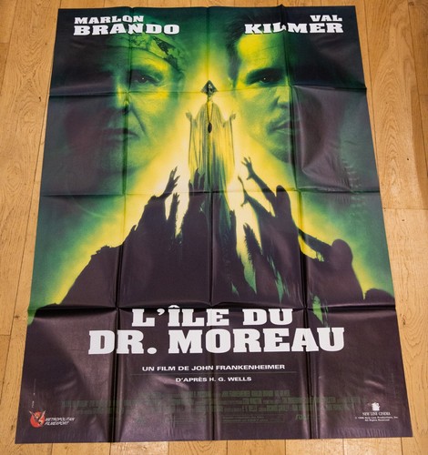 L'ILE DU DR MOREAU Affiche film 120x160 JOHN FRANKENHEIMER, MARLON ...