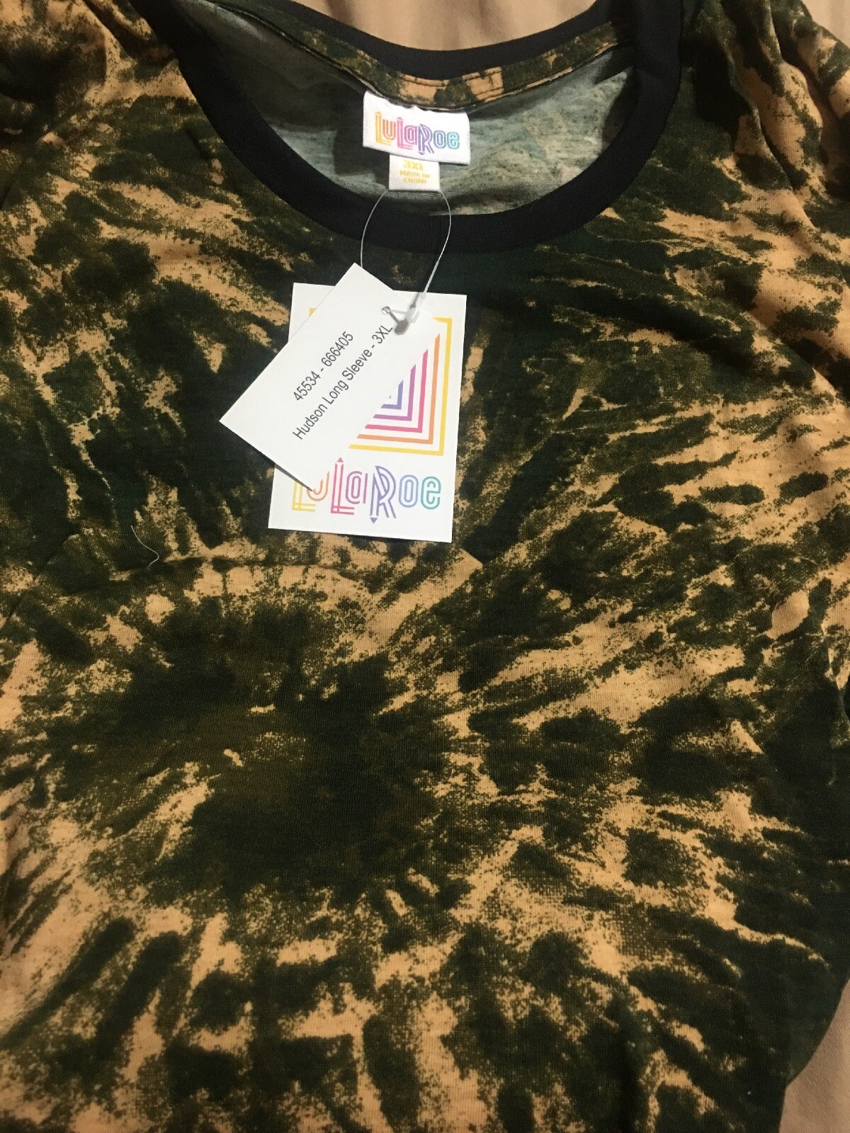LulaRoe Hudson Long Sleeve 3XL Tie Dye Gorgeous New Print NWT | eBay