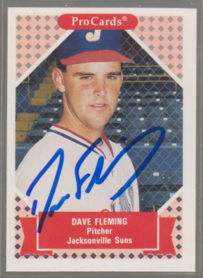 Autographed 1992 ProCards Dave Fleming - Jacksonville Suns | eBay