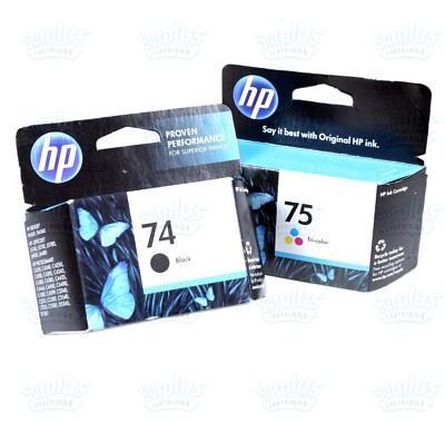 Genuine HP 74/75 Black & Color J5730 J5740 C4210 C4410 D5360 D5315 ...